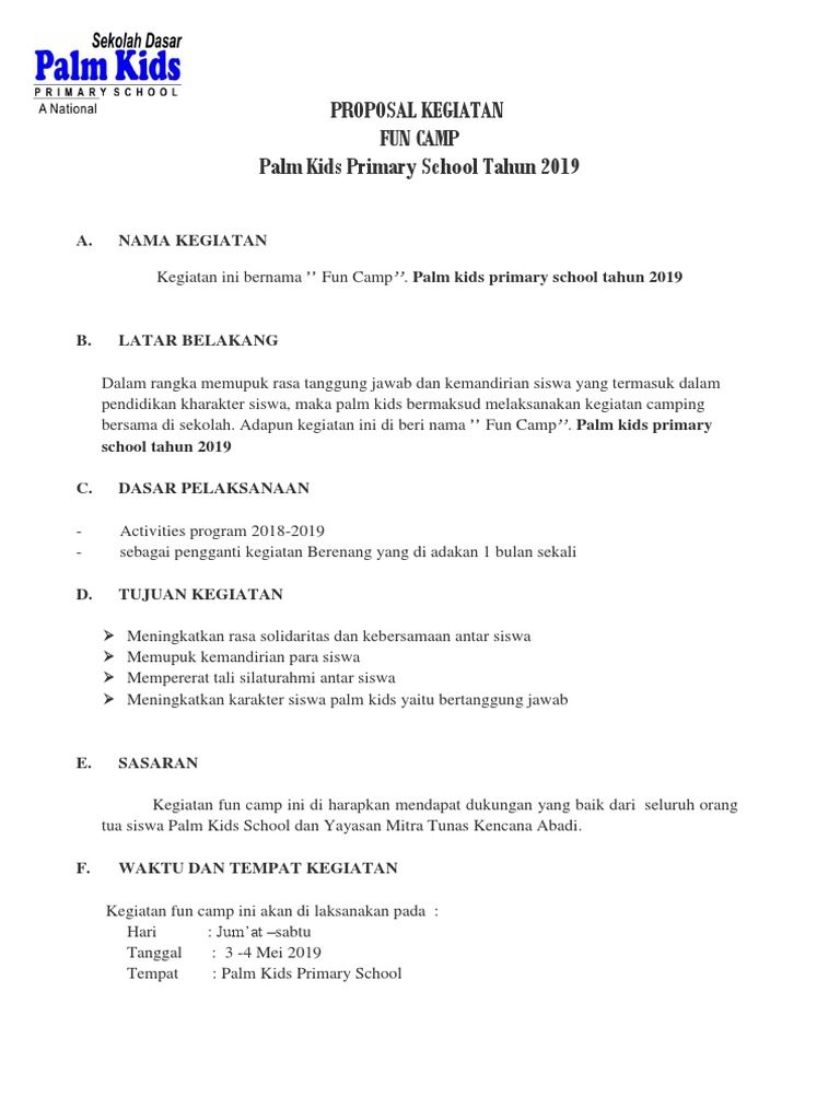 Proposal Kegiatan Camping | PDF