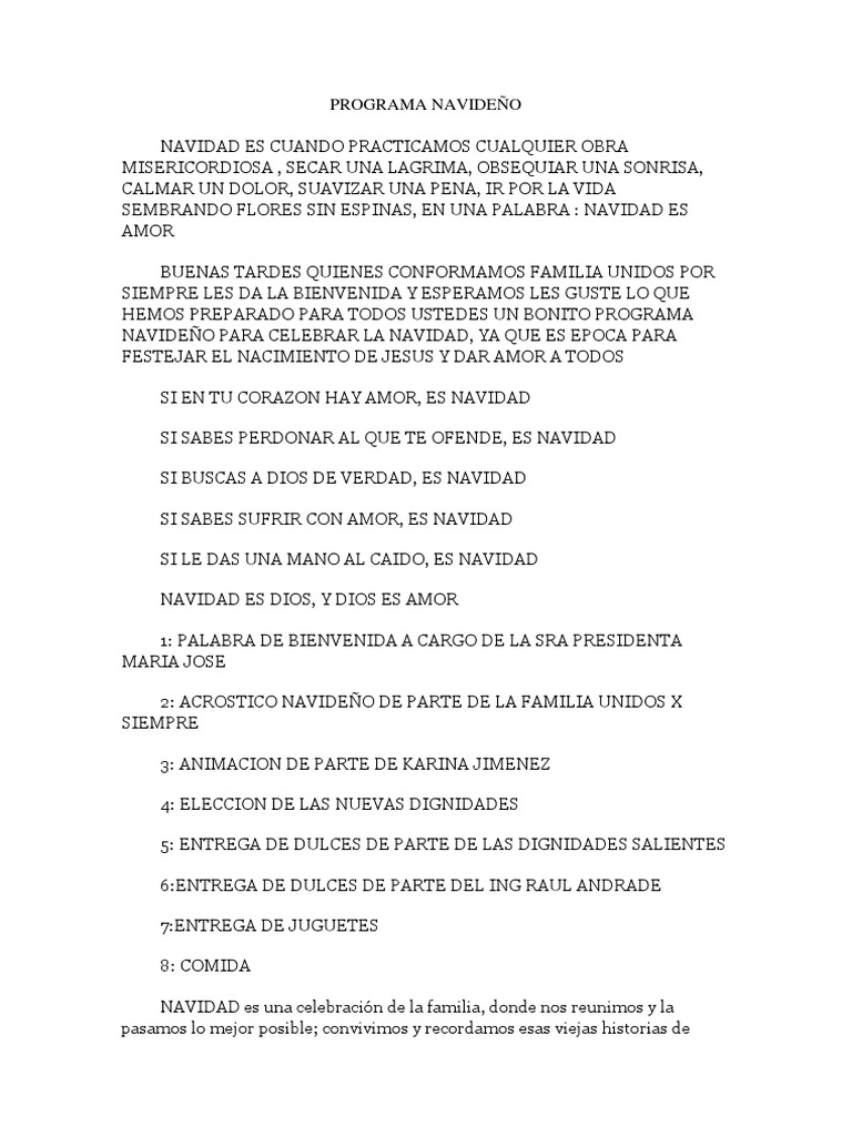 Programa Navideño | PDF | Navidad | Cristo (título)