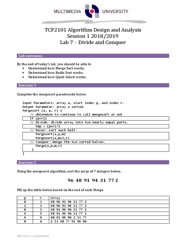 2018 Lab07 Pdf Array Data Structure Computer Programming