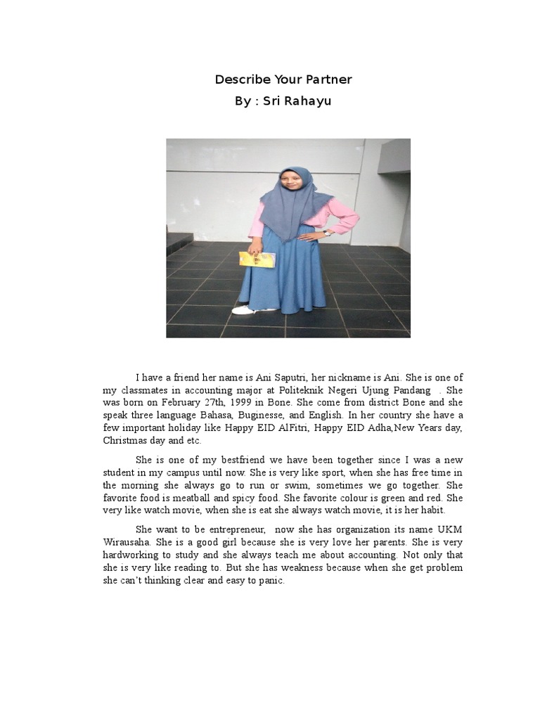 Describe Your Partner PRINT | PDF