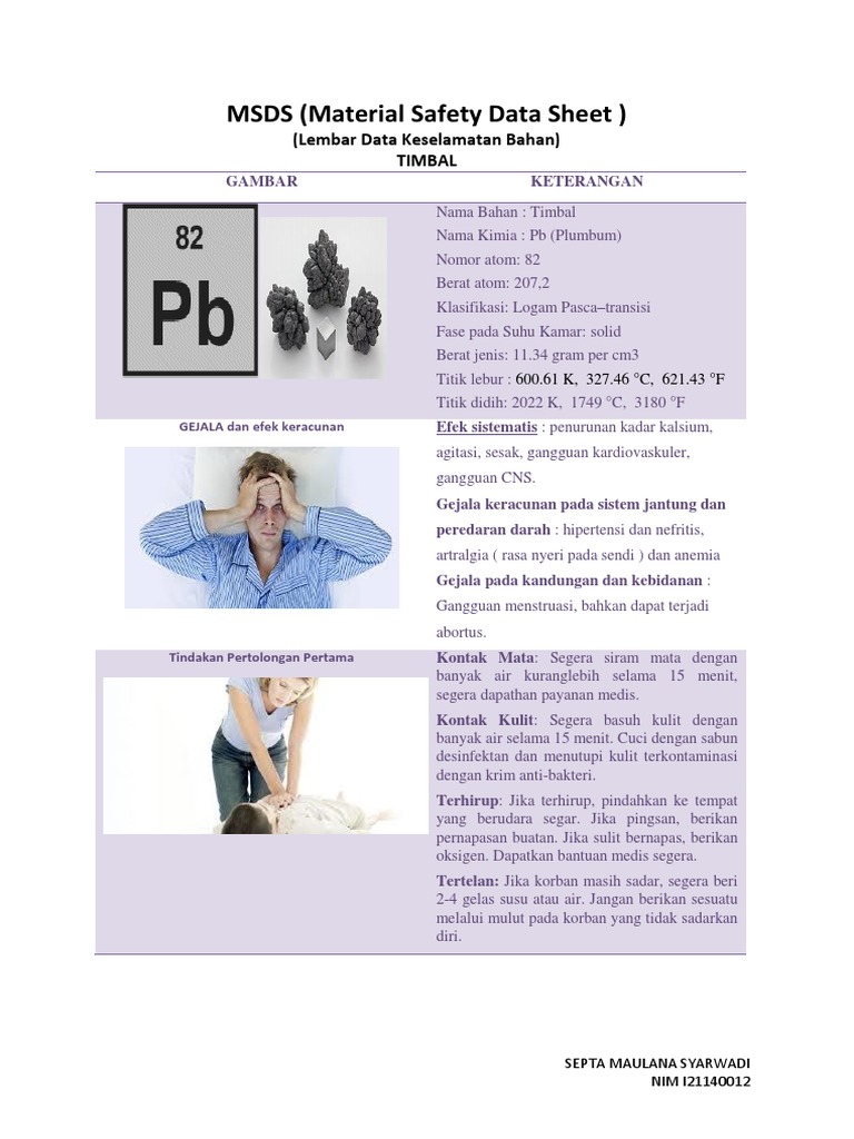 Msds Timbal | PDF