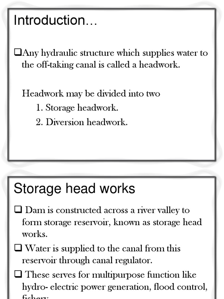 Headworks Explained: Types, Components and Failure Causes | PDF | River ...