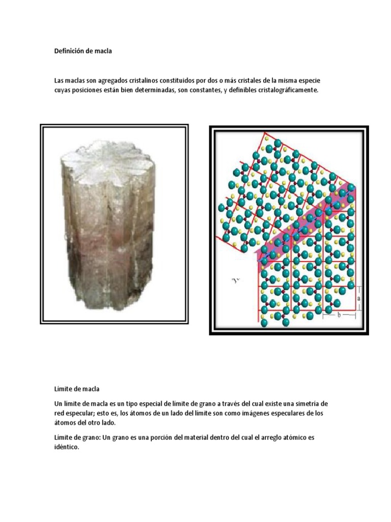 Definición de Macla | PDF | Cristal | Átomos