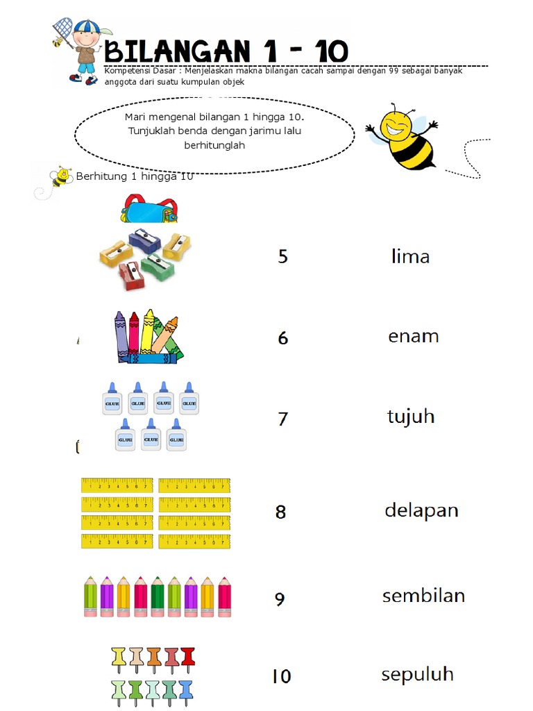 Mengenal Bilangan 1-10 | PDF