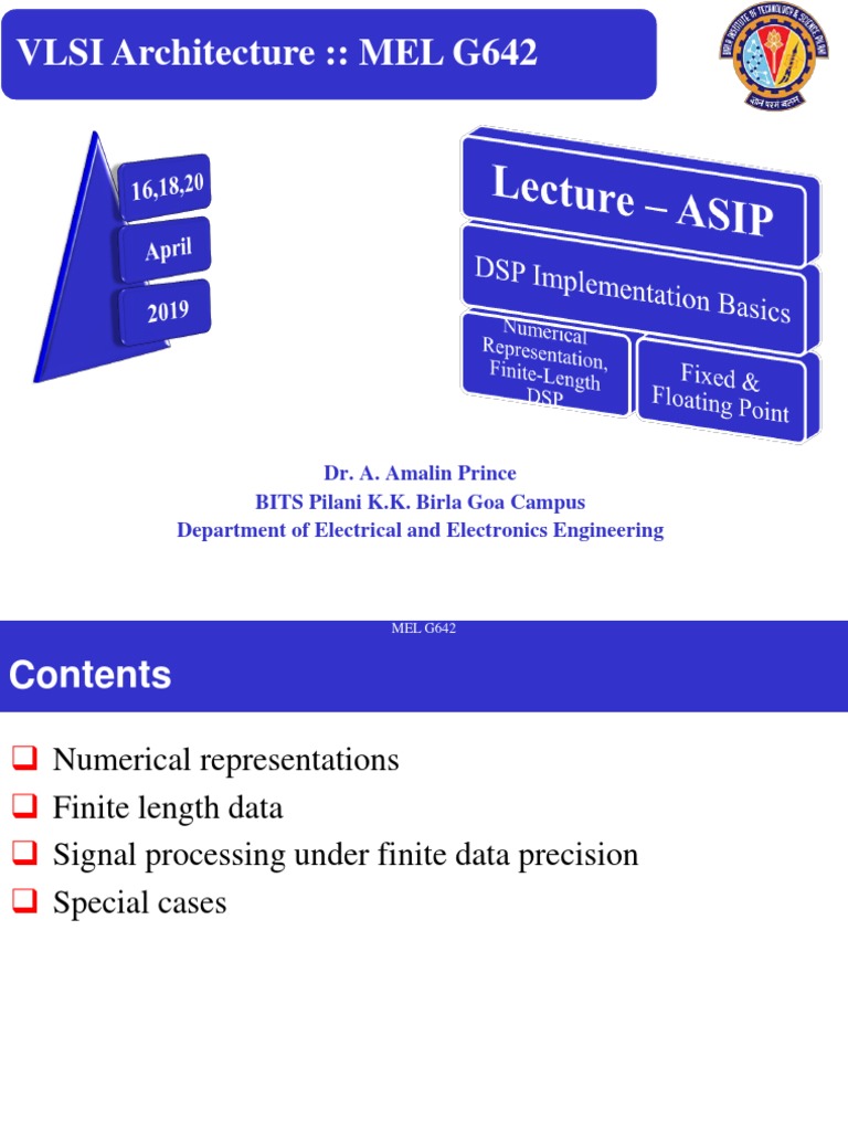 Lecture Asip Dsp Implementation Pdf Digital Signal Processing Multiplication 