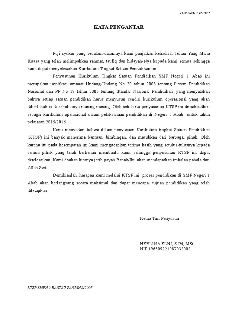 Contoh Kata Pengantar Karya Ilmiah | PDF