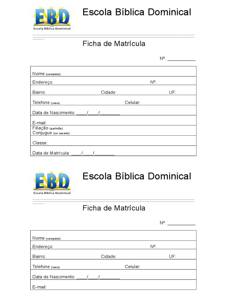 Ficha de Matricula Manual | PDF