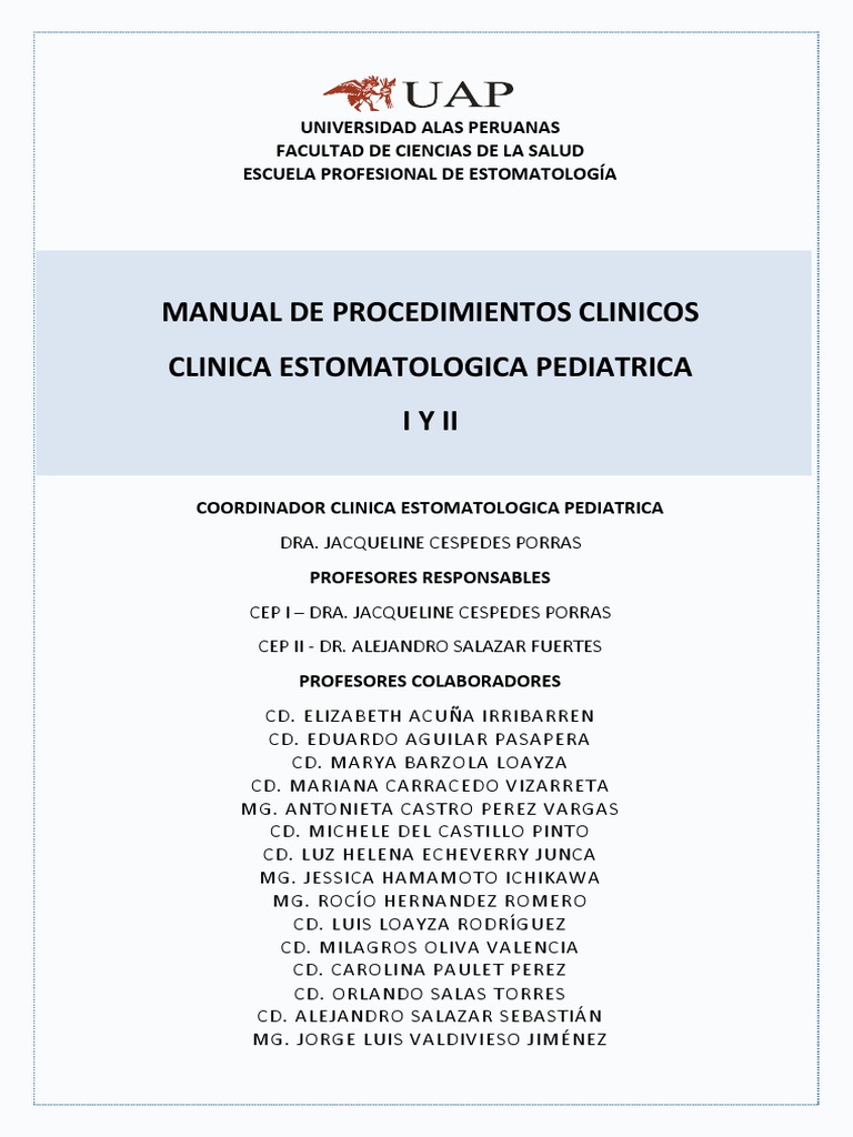 Manual de procedimientos clinicos.pdf | Diagnostico medico | Historial ...