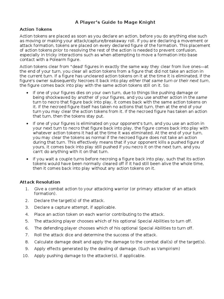 A Comprehensive Guide to the Rules and Mechanics of Mage Knight Combat ...