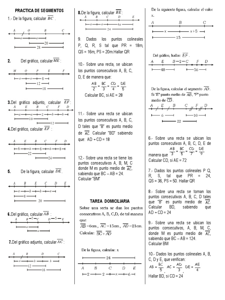 Practica de Segmentos Sexto Primero | PDF | Ajedrez | Enseñanza de matemática