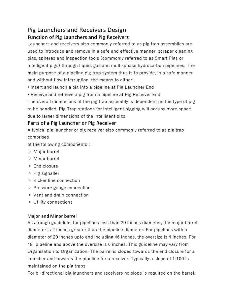 Scraper Launcher-1 | PDF | Pipeline Transport | Mechanical Engineering