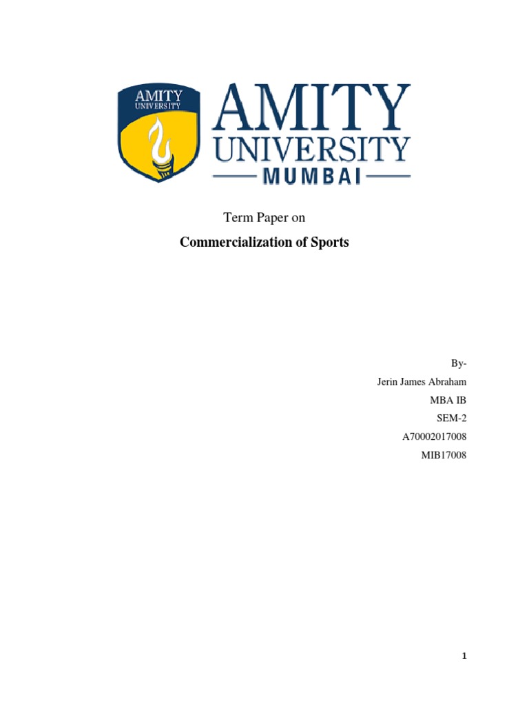 Commercialization of Sports: Trends & Impact | PDF | Sponsor ...