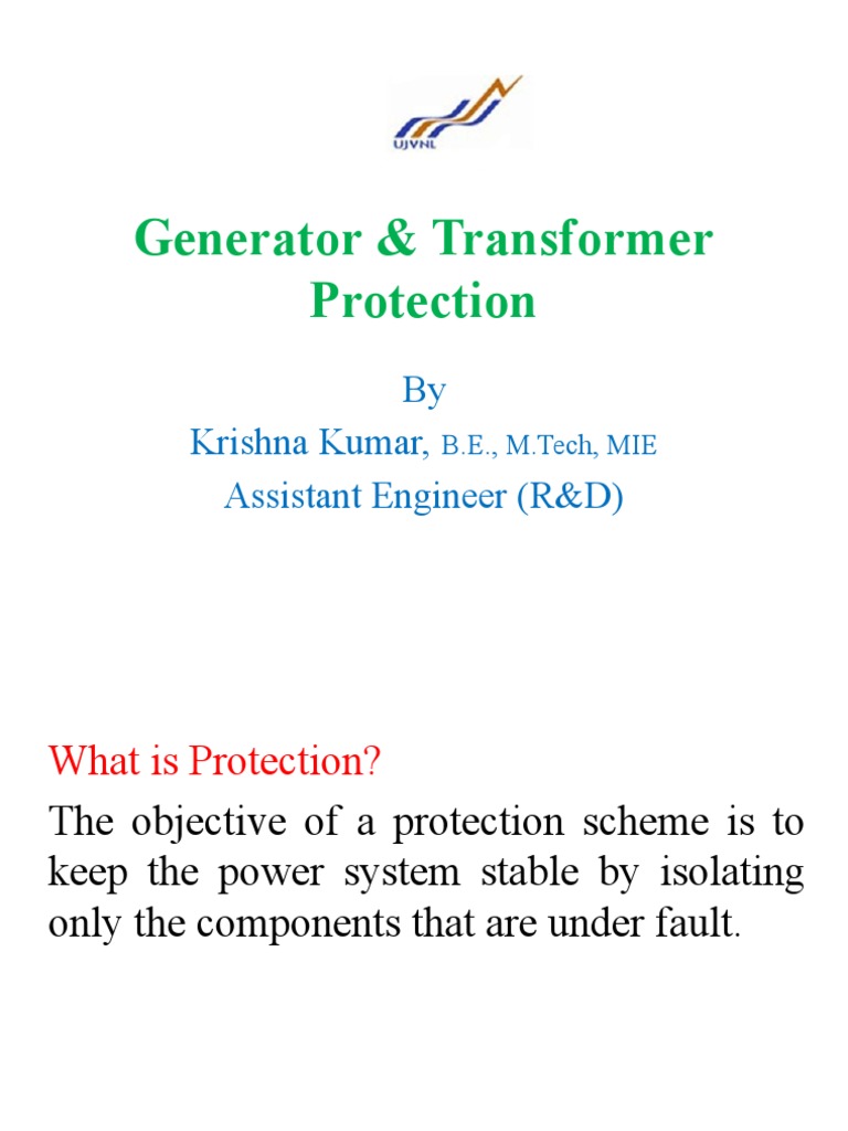 Generator & Transformer Protection | PDF | Relay | Transformer