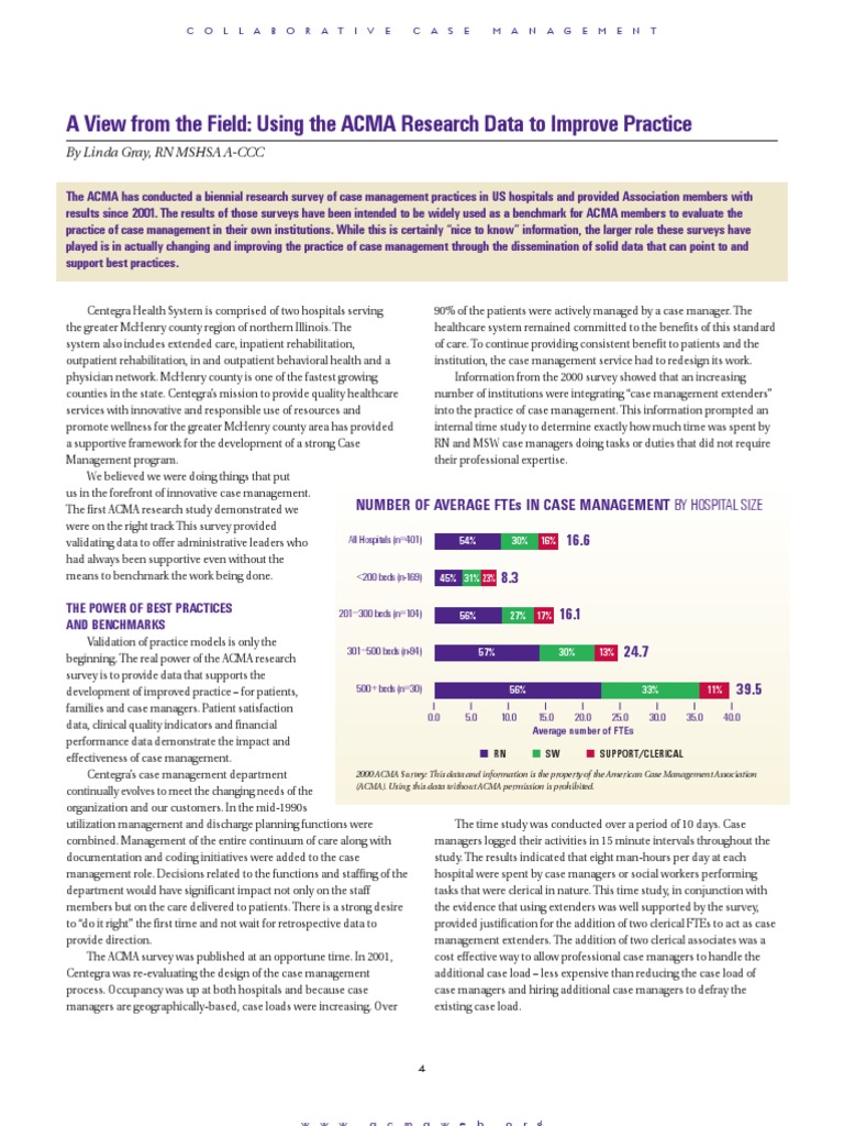 A View From The Field: Using The ACMA Research Data To Improve Practice ...