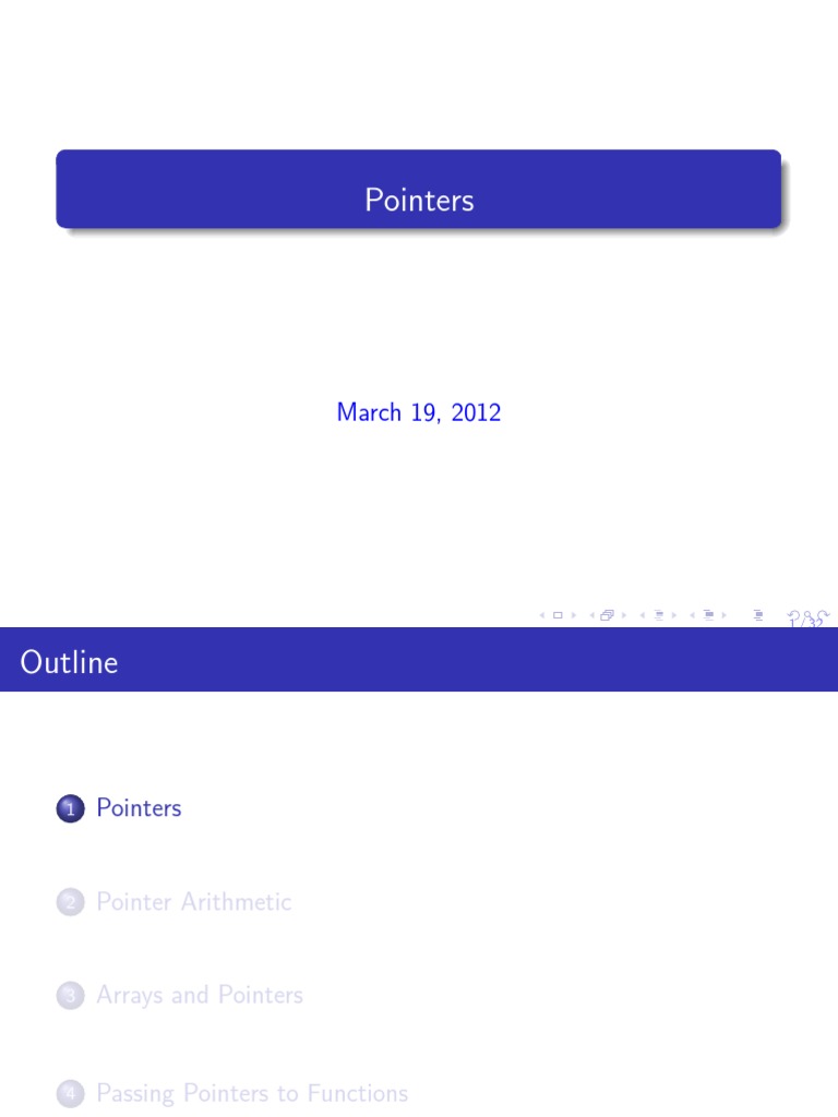 Pointers March 19 2012 Pdf Pointer Computer Programming Data Type