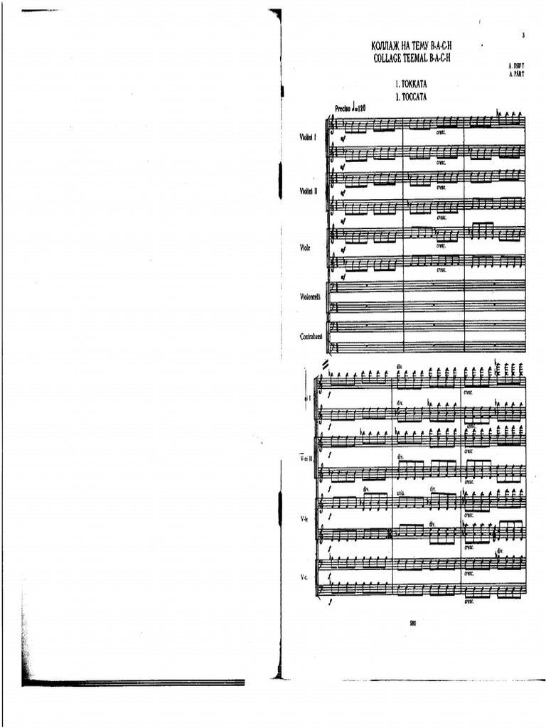 Arvo Pärt Collage Sur Bach | PDF
