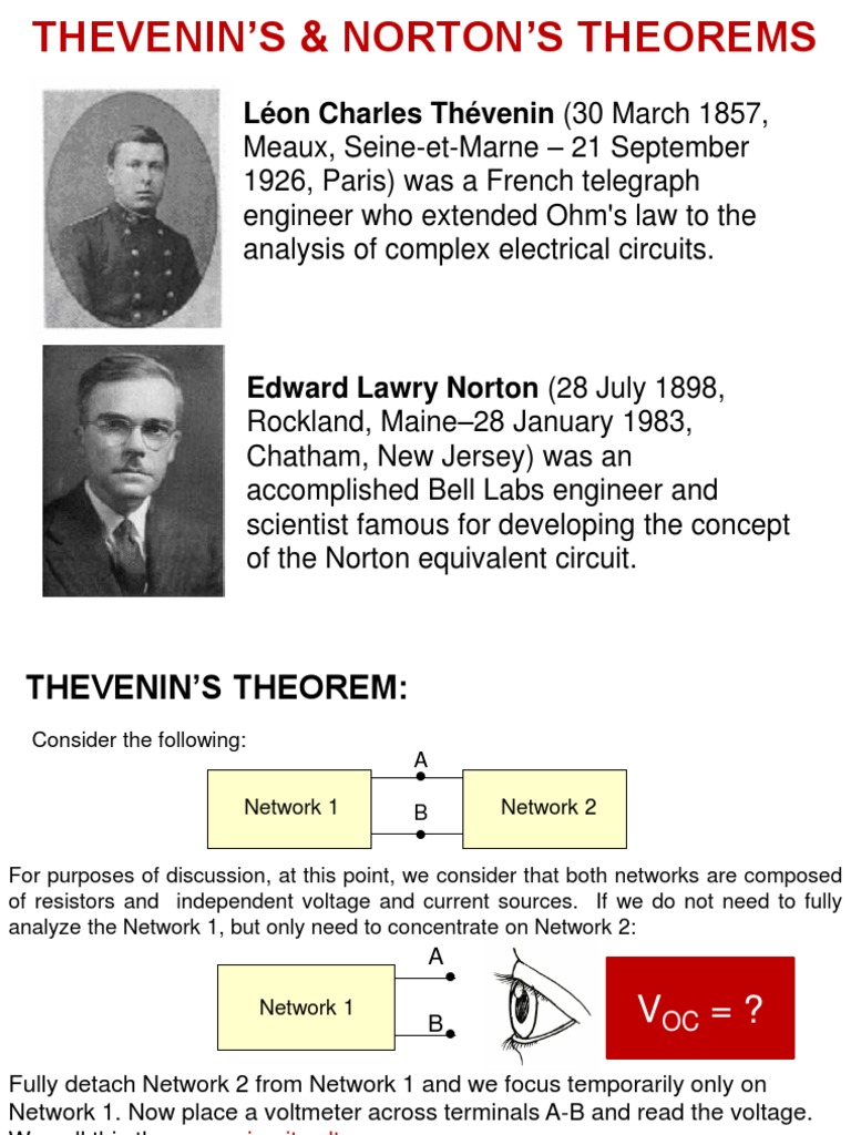 Léon Charles Thévenin (30 March 1857 | PDF | Force | Electrical Engineering