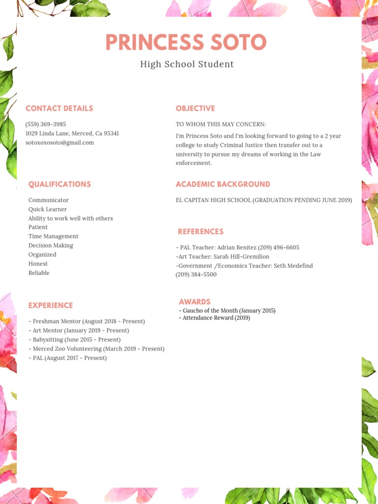 Princess Soto Resume | PDF