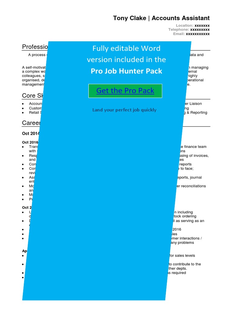 Fully Editable Word Version Included in The: Pro Job Hunter Pack | PDF ...