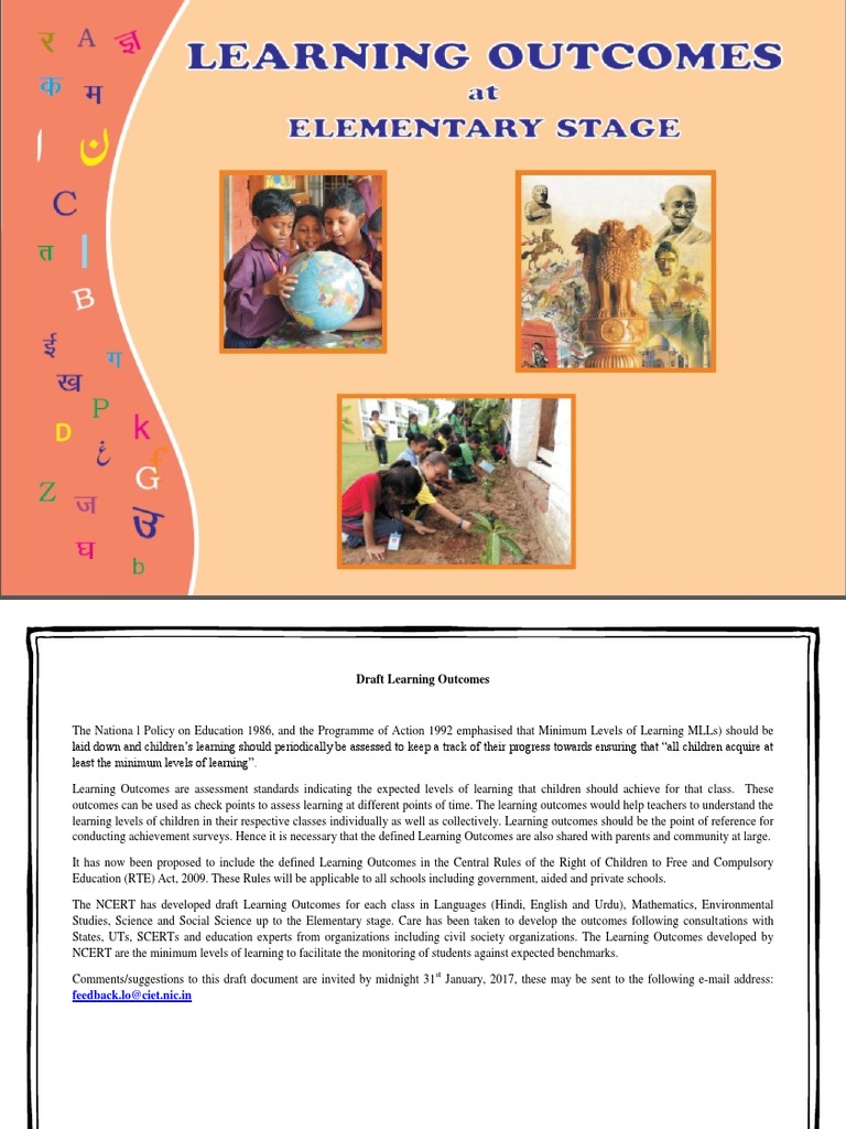 Elementary Learning Outcomes Guide | PDF | Curriculum | Special Education