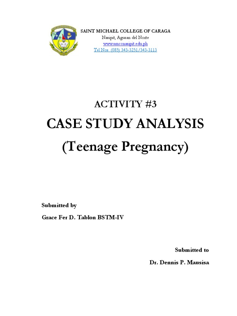 Activity 3 Case Study | PDF | Teenage Pregnancy | Adolescence