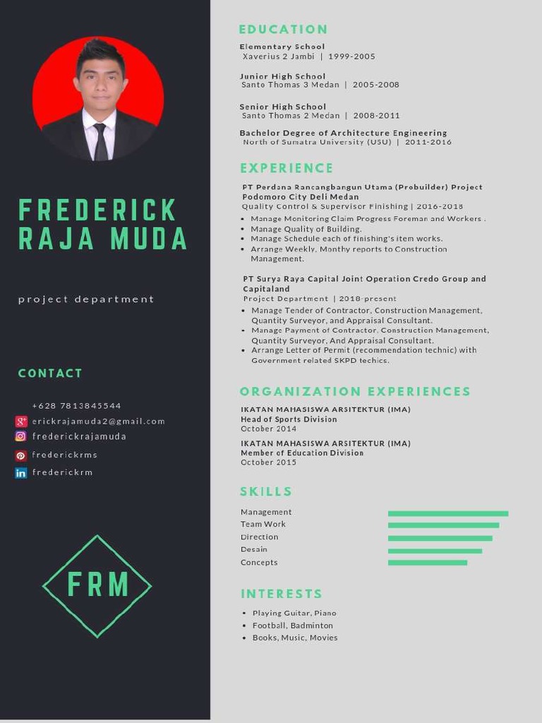 Frederick CV