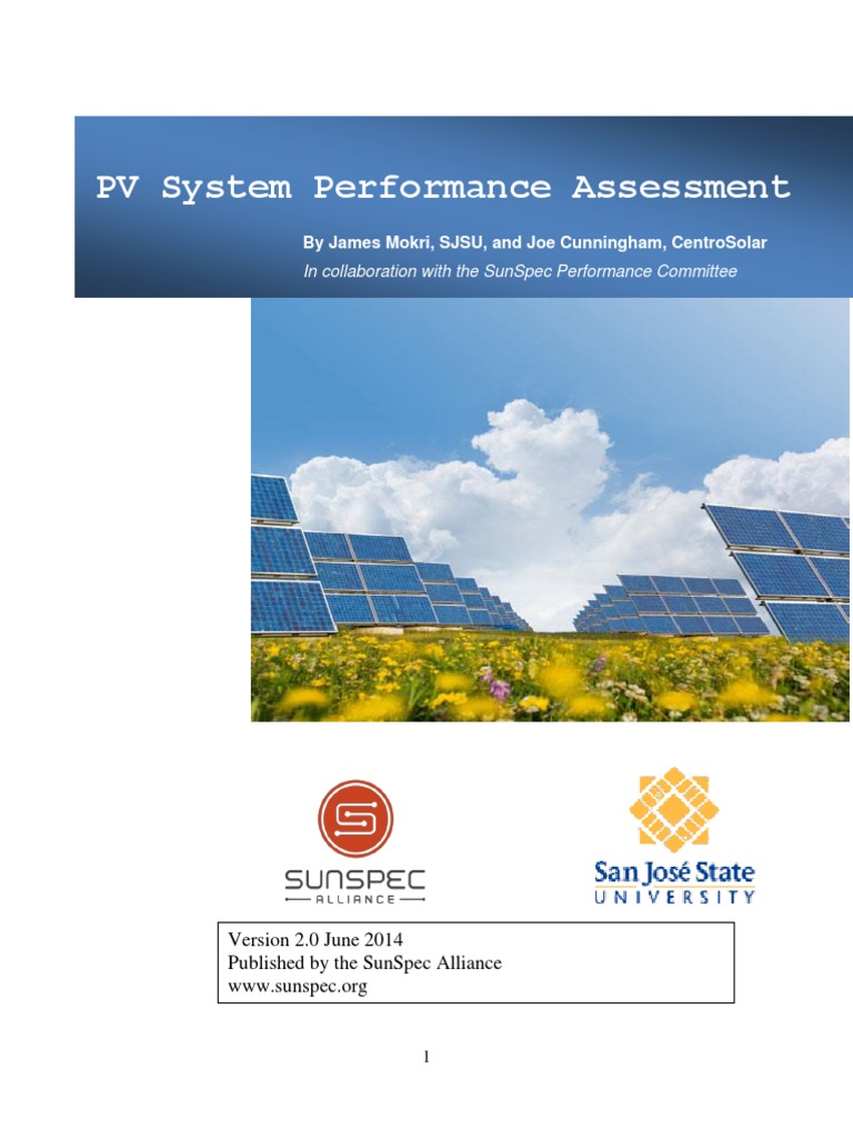 SunSpec PV System Performance Assessment v2 | PDF | Regression Analysis ...