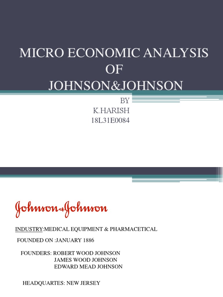 Micro Economic Analysis of | PDF | Johnson & Johnson | Stocks