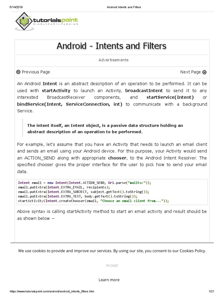 12 Android Intents and Filters | PDF | Uniform Resource Identifier ... 12 Android Intents and Filters | PDF | Uniform Resource Identifier ...