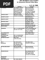 Holy Family Hospital OPD Doctor List | PDF | Surgery | Surgical Specialties