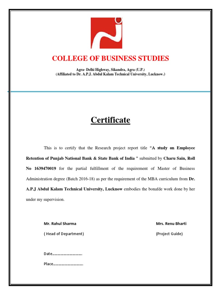 Employee Retention Research Certificate | PDF | Computers