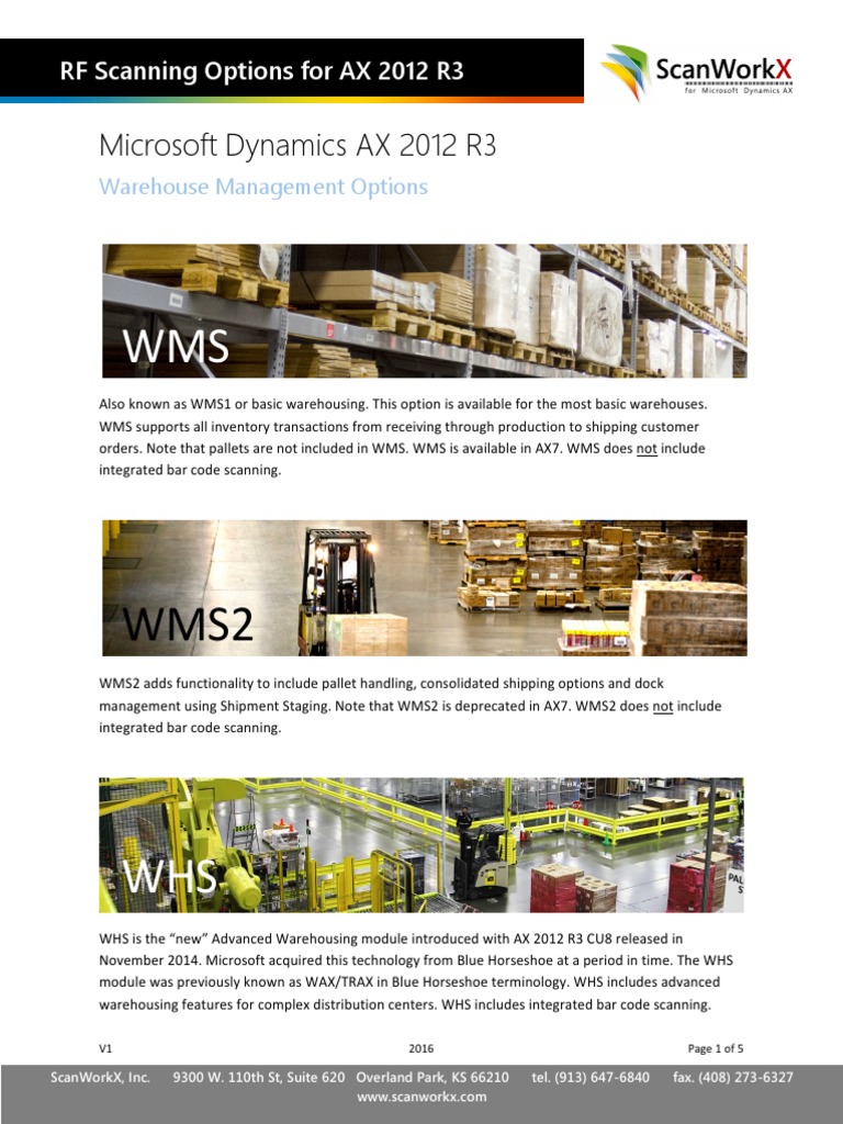 ScanWorkX RF Scanning Options For AX 2012 R3 V21 | PDF | Image Scanner ...