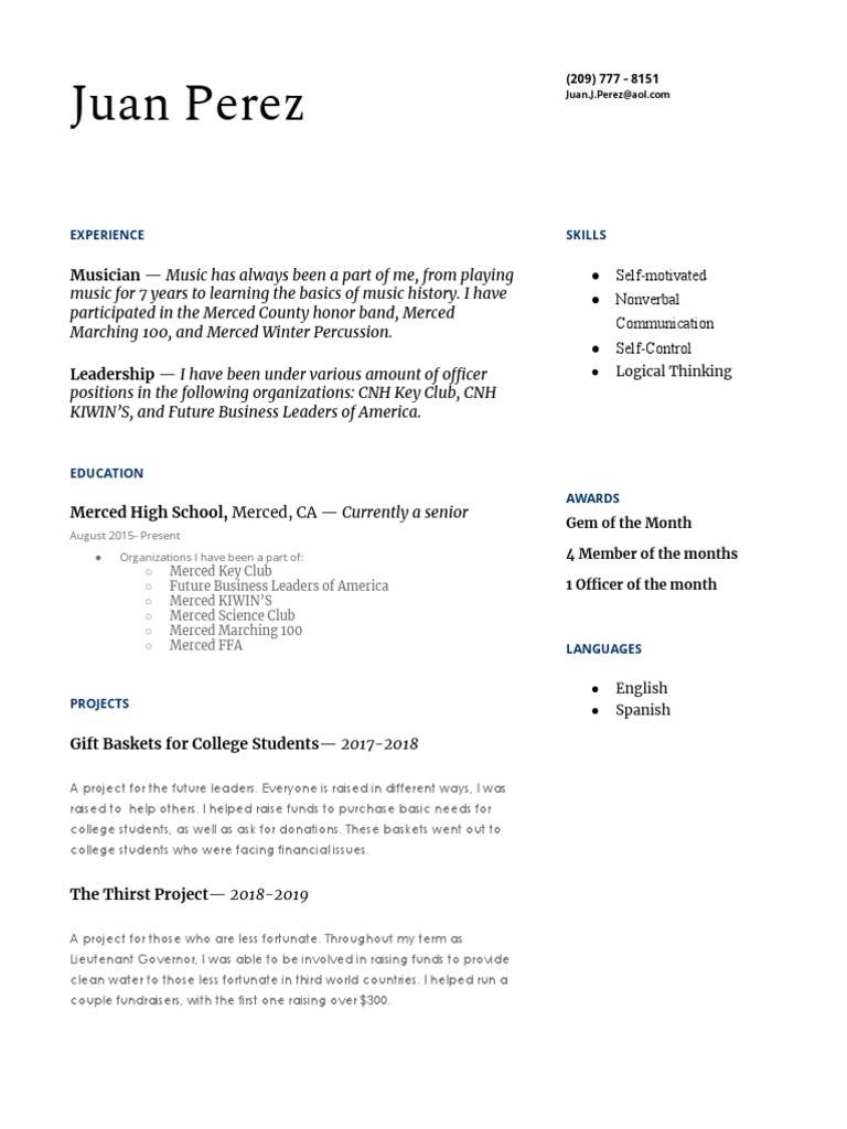 Juan Perez - Resume | PDF | Change | Psychological Concepts