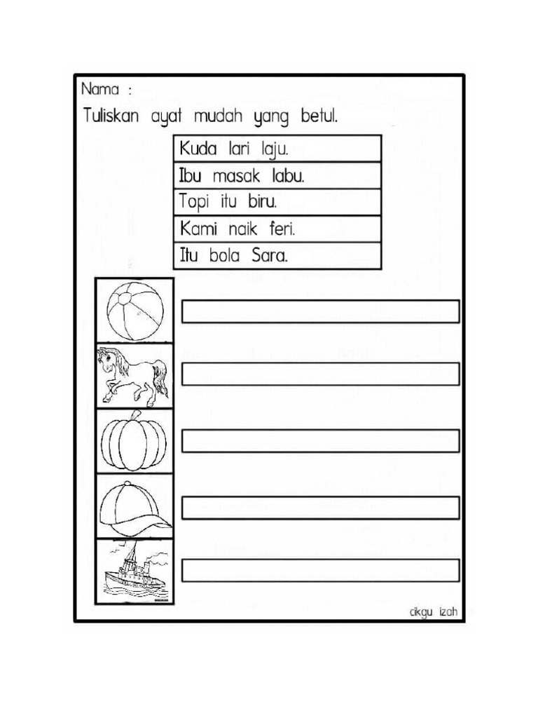 Salin Semula Ayat | PDF