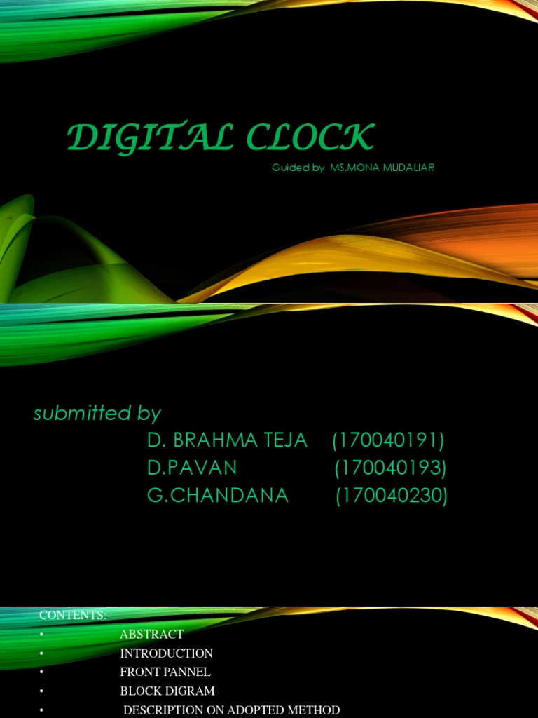 Digital Clock | PDF | Computer Programming | Digital Technology