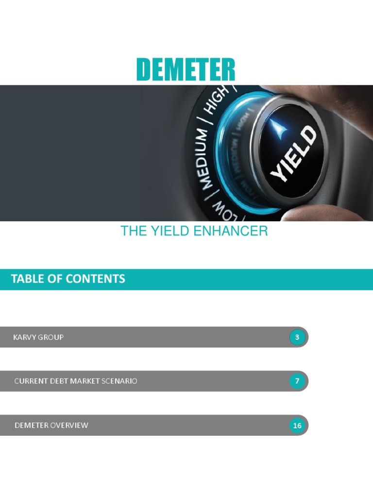 Demeter Presentation | PDF | Bonds (Finance) | Debt