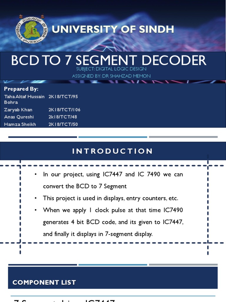 BCD To 7 Segment Decoder | PDF | Binary Coded Decimal | Electrical Circuits