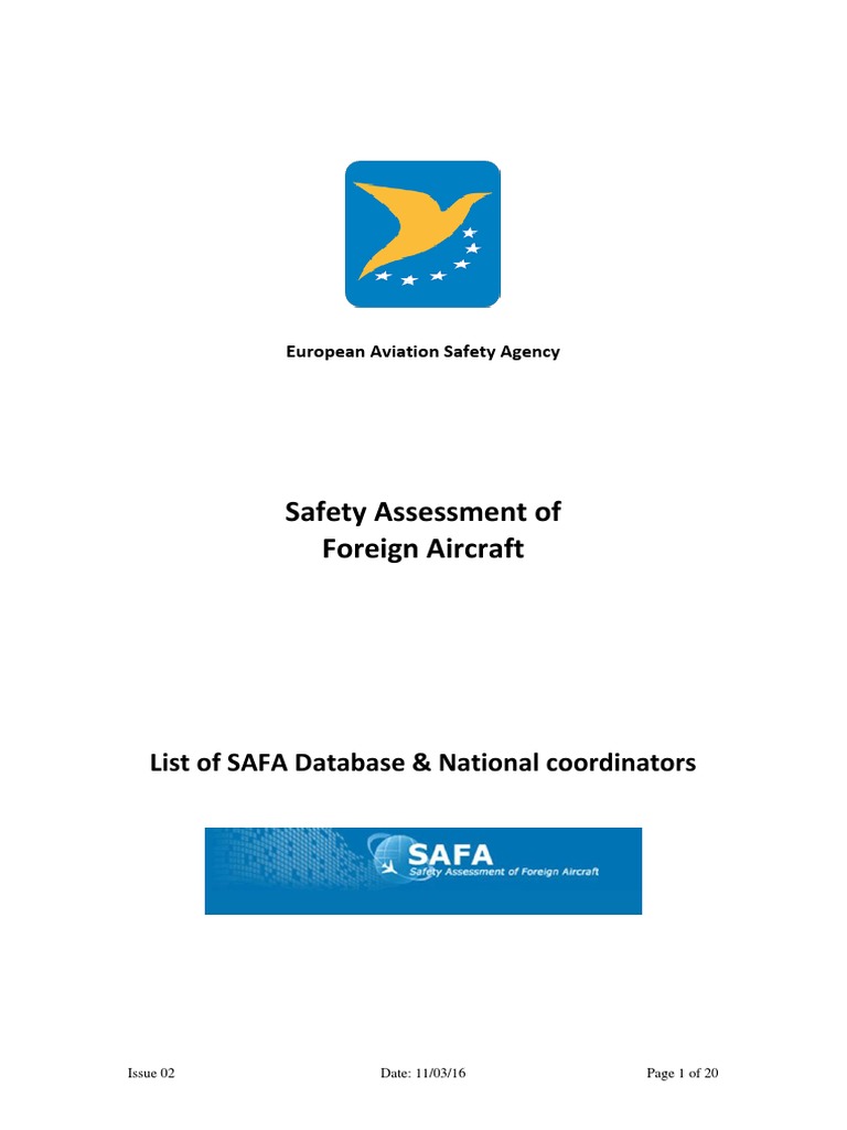 SAFA Database Coordinators List | PDF | Civil Aviation | Government ...