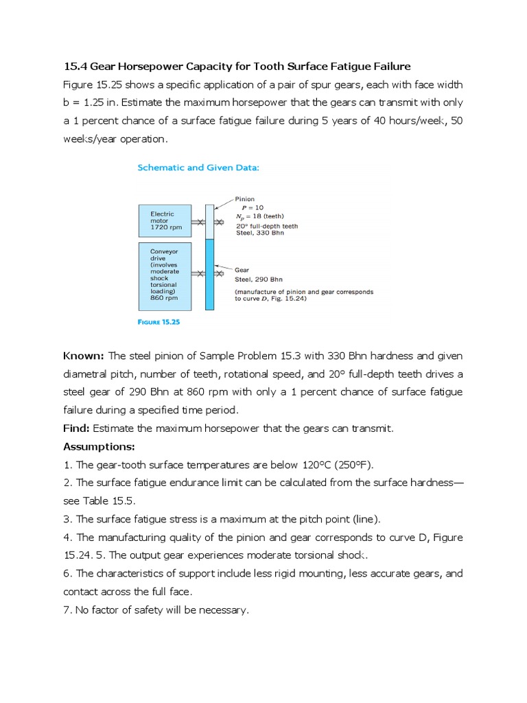 Tugas Elemen Mesin Problem Solving | PDF | Gear | Fatigue (Material)