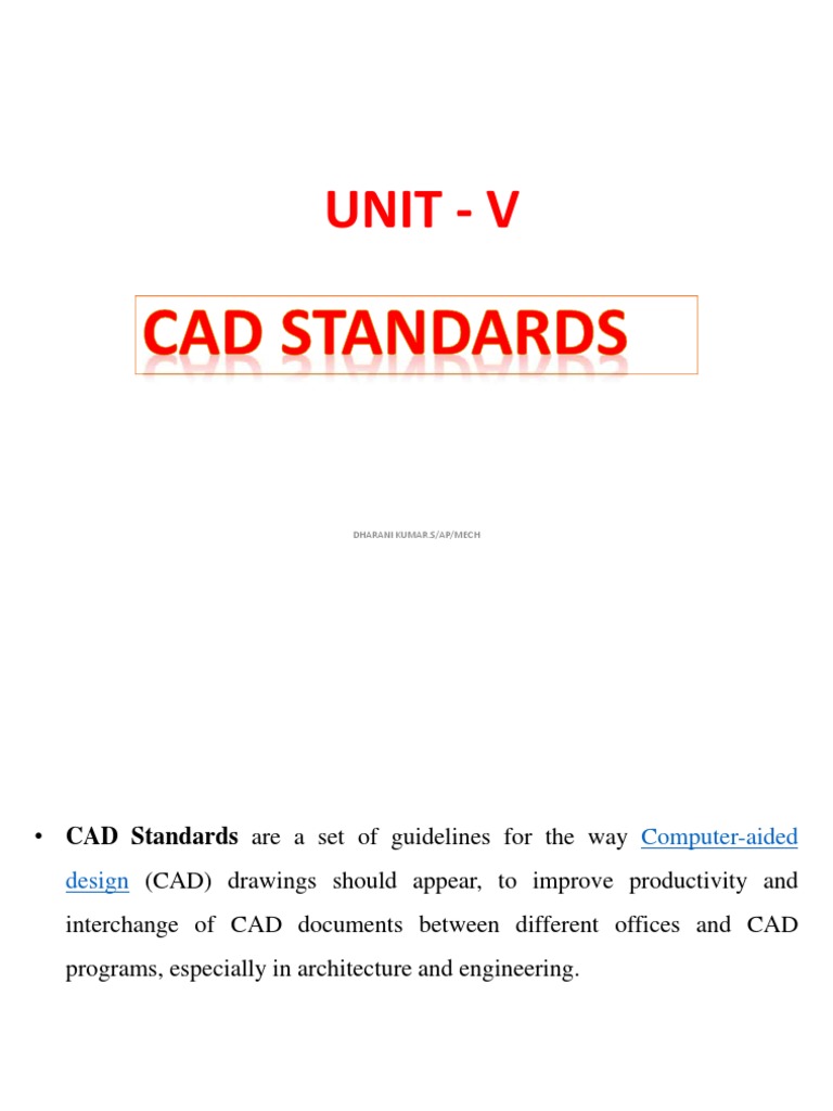 CAD Standards and Data Exchange Overview | PDF | Computer Aided Design ...