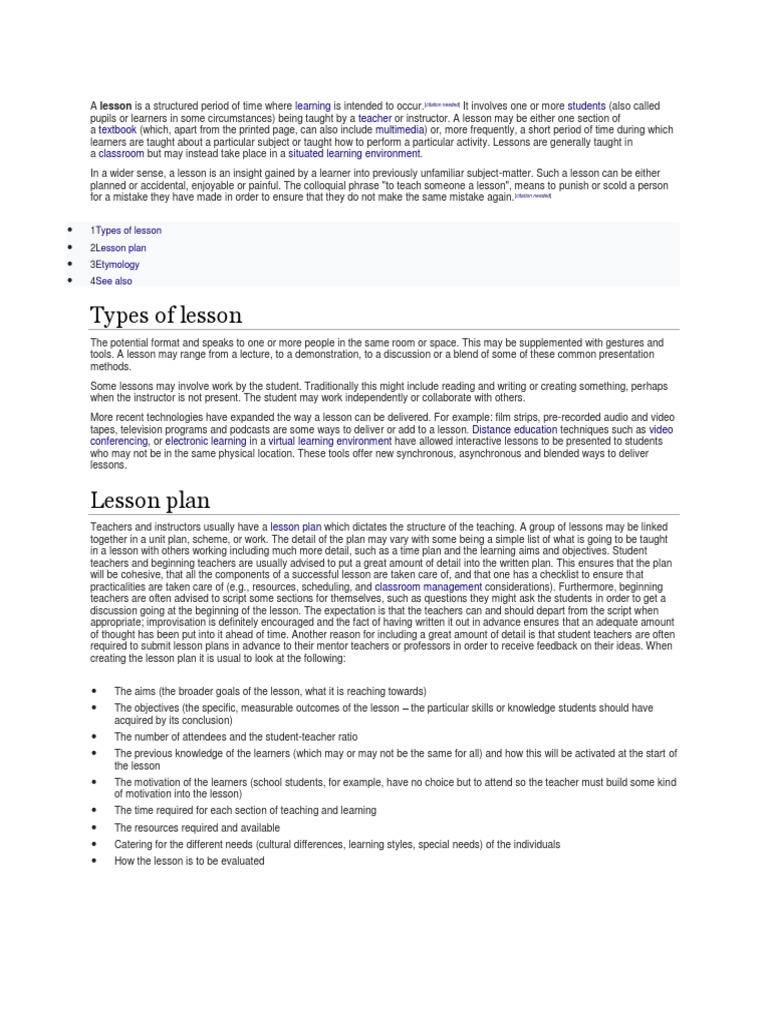 How To Make A Lesson | PDF | Lesson | Psychology