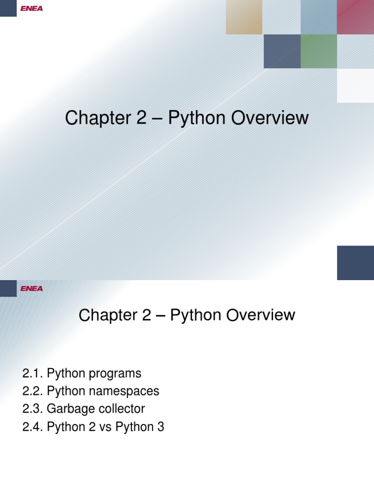 Chapter 2 - Python Overview | Download Free PDF | Namespace | Python ...