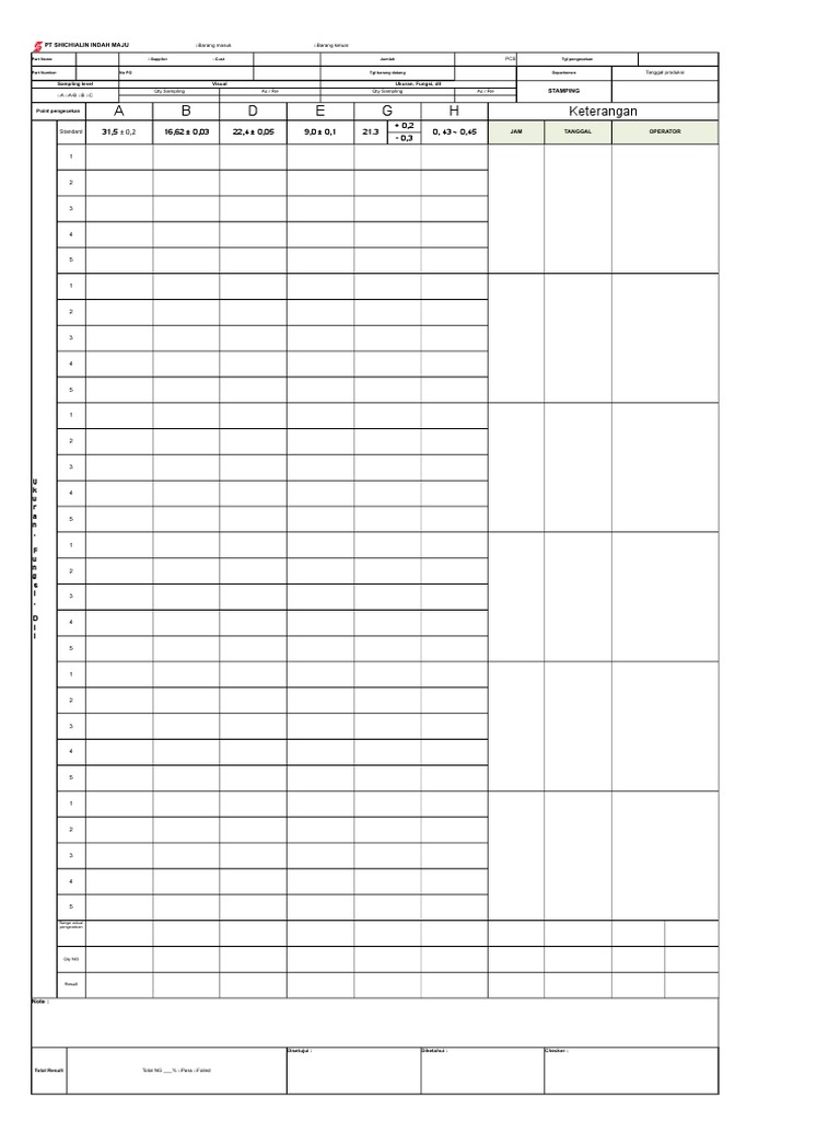 Daily Report Stamping (Sampling) | PDF