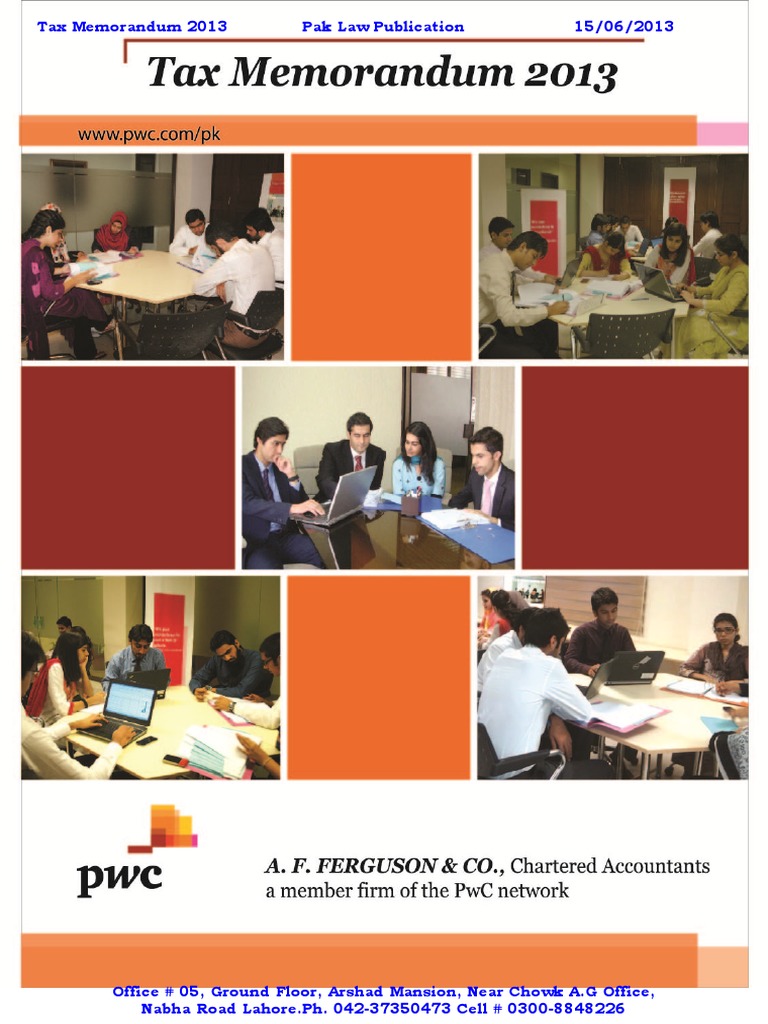 PWC Tax Memorandum 2013 PDF | PDF | Withholding Tax | Taxpayer