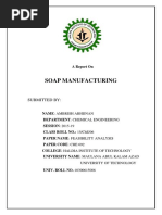 Project Report Soap Manufacturing | PDF | Soap | Sodium Hydroxide