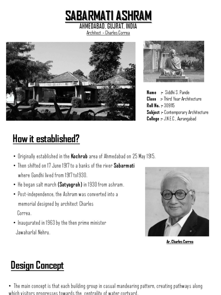 Sabarmati Ashram: Architecture & History | PDF | Roof | Courtyard