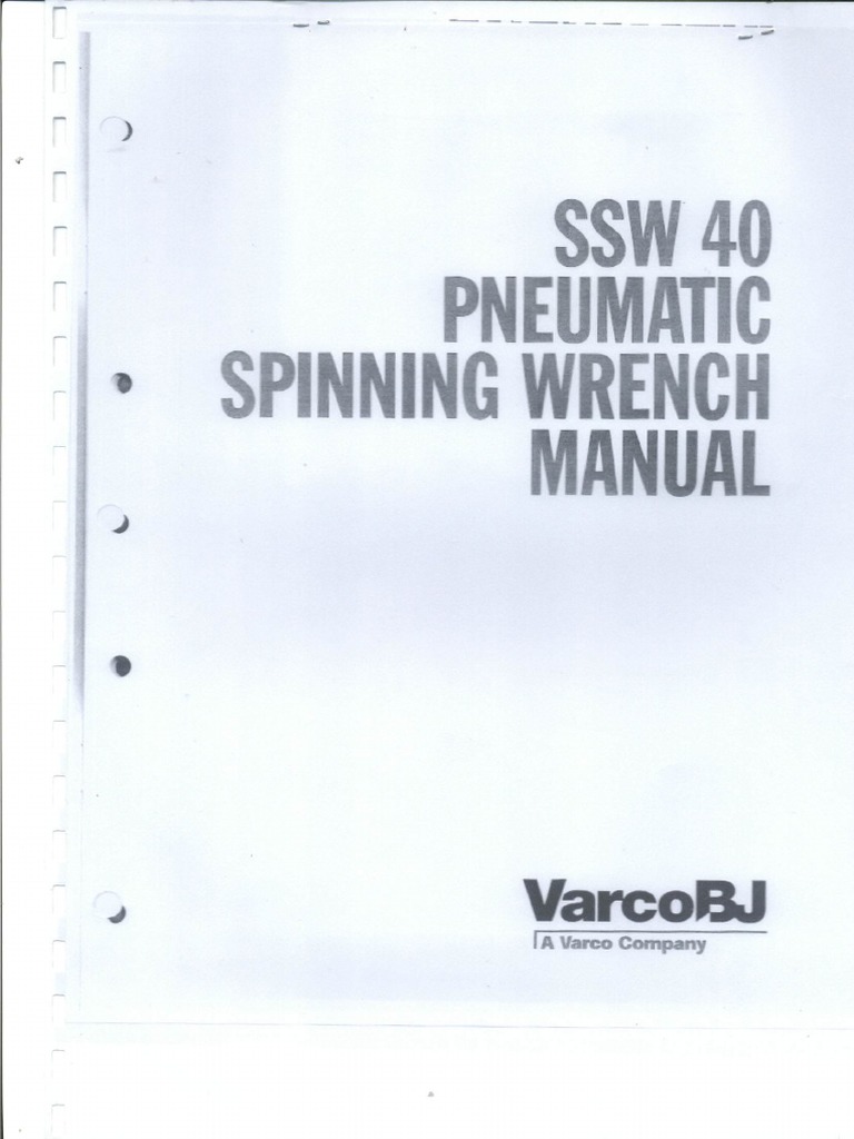 SSW 40 Pneumatic Spinning | PDF | Screw | Valve