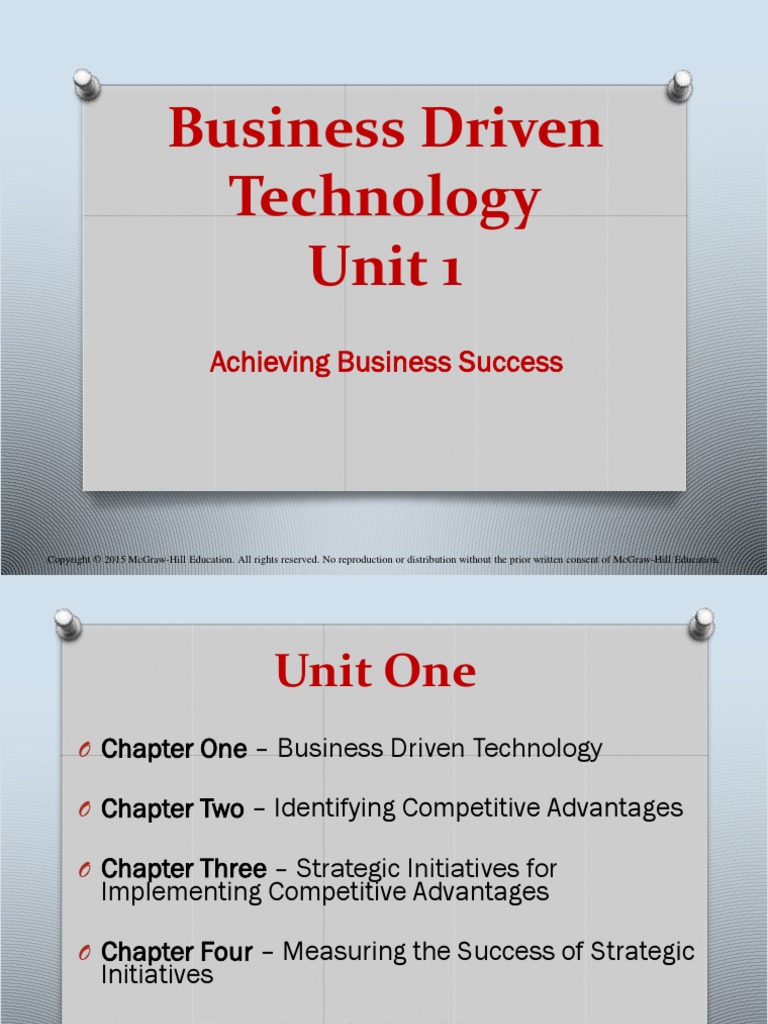 Business Driven Technology Unit 1 | PDF | Information System | Business ...
