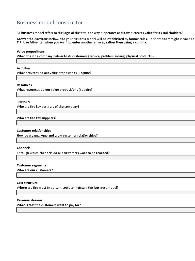 Business Model Tool - 008 | PDF