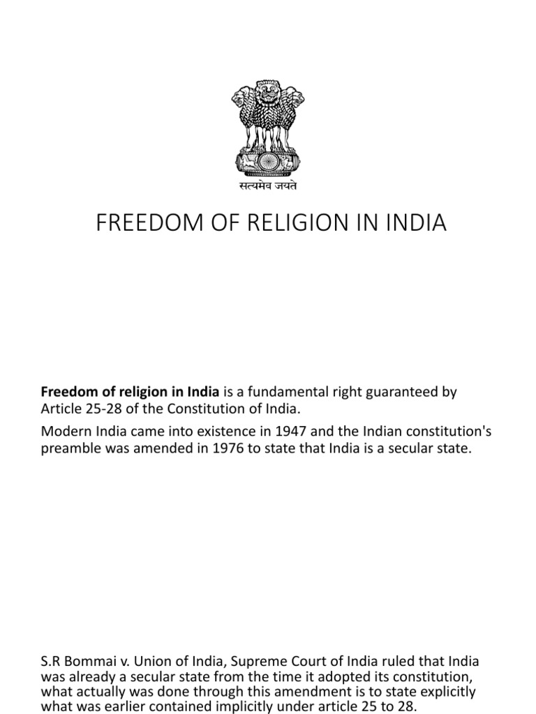 Freedom of Religion in India | PDF